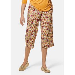 GOLDNER Attraktive Druckhose Louisa mit weichem Fall in bunt / gebl&uuml;mt | Gr.: 46