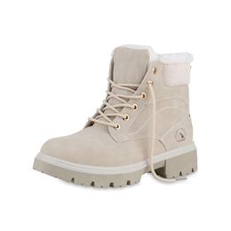 VAN HILL Worker Boots Madison in Beige | Gr.: 36