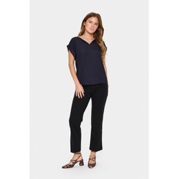 Saint Tropez Kurzarm-Bluse BrianaSZ Gerade Passform in Night Sky | Gr.: XXL