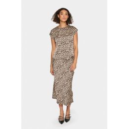 Saint Tropez Kurzarm-Bluse ZoviSZ Gerade Passform in Black Reg Leo | Gr.: XS