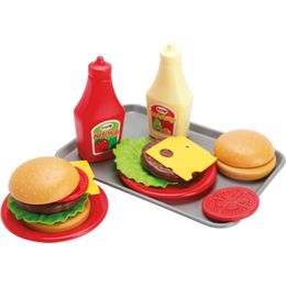 Spiellebensmittel DANTOY "Burger Set auf Tablett 17-teilig", bunt, Kaufladensortimente, Kinder, Made in Europe