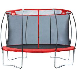 Gartentrampolin BEST Sporting "57142 Superstar Red", rot (schwarz, rot), Trampoline, Kinder, B/L/T: 426cm x 260cm x 426cm, mit Netz