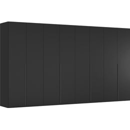 Drehtürenschrank Rauch "Kleiderschrank Schrank Garderobe Wäscheschrank BESTSELLER MONTCLAR", schwarz, griffe graphit, B:400cm H:223cm T:60cm, Holzwerkstoff, Schränke