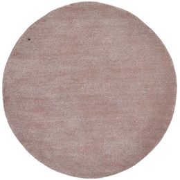 Hochflor-Teppich Tom Tailor HOME "Shaggy Teppich Cozy", beige, H:25mm Ø:190cm, Polyester, Teppiche, Uni Farben, auch in Pastell Farben, weich & kuschelig