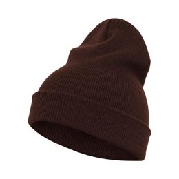 Beanie Flexfit "Flexfit Unisex Heavyweight Long Beanie", Damen, Gr. onesize, braun, Kunstfaser, Mützen Beanie