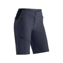 Outdoorhose Maier Sports "Inara Short Vario", Damen, Gr. 38, Normalgr&ouml;&szlig;en, blau (dunkelblau), 90% Polyamid; 10% Elasthan, Hosen Outdoorhose, Damen Shorts, kurze Wanderhose, Outdoor-Hose, 4 Taschen, Regular Fit
