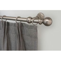 Gardinenstange Garesa "ANDREA", silber (mattnickelfarben), L:460cm &Oslash;:20mm, Metall, Gardinenstangen, Vorhanggarnitur, verl&auml;ngerbar, Endknopf Kugel lang, mit Ringen