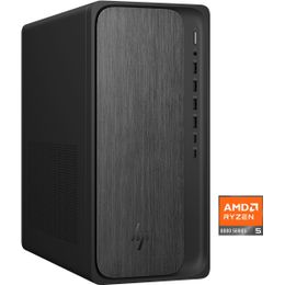 HP PC "OmniDesk Desktop M02-0053ng", grau (grau, schwarz), Microsoft Windows 11 Home, 16 GB RAM 512 GB SSD, Desktop-PCs, PC