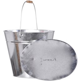 Aufbewahrungsbox FIREFIX, silber (silber, anthrazit), B:41cm H:38cm T:32cm, Stahl, Aufbewahrungsboxen, Aufbewahrungsbox, oval, 22 l