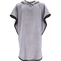 Badeponcho Esprit "Dune", grau (stone), L:108,5cm, Doubleface, Hausmäntel, seitliche Druckknöpfe