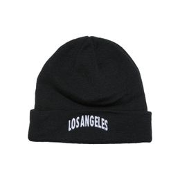 Beanie MisterTee "MisterTee Los Angeles Beanie", Damen, Gr. onesize, schwarz, Kunstfaser, Mützen Beanie