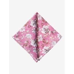 Einstecktuch MONTI, Herren, rosa (rosa floral), Leinen, geblümt, Modetücher, mit Hingucker-Blumenprint
