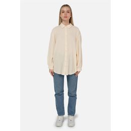 Langarmhemd FRESHLIONS "Honari", Damen, Gr. S, EURO-Gr&ouml;&szlig;en, braun (beige), 100% Baumwolle, unifarben, normal, Hemden, im klassischen Design