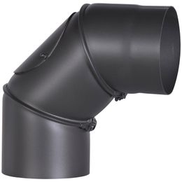 Ofenrohr FIREFIX, schwarz, B:16,5cm H:29cm L:29cm, Stahlblech, Rohre, Stahlblech, mit T&uuml;r
