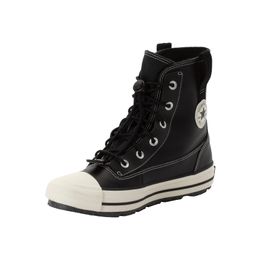 Sneaker Converse "CHUCK TAYLOR ALL STAR BERKSHIRE WATERPROOF BOOT", Jungen, Gr. 38, schwarz (schwarz, egret, schwarz), Leder, Schuhe, Wasserdicht