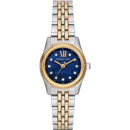 Quarzuhr Michael Kors "PETITE LEXINGTON", gold (edelstahlfarben, goldfarben), Armbanduhren, Damen, Armbanduhr, Damenuhr, Edelstahlarmband, analog, Glassteine