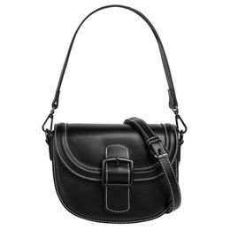 Umh&auml;ngetasche Bugatti "ZITA", Damen, Gr. B/H/T: 21cm x 14cm x 8cm onesize, schwarz, Polyurethan (PU), clean, Taschen Umh&auml;ngetasche