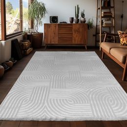 Teppich Ayyildiz Teppiche "SAHARA 1112", silber (silberfarben), B:200cm H:12mm L:290cm, Polypropylen, Teppiche, Teppich, L&auml;ufer, Pflegeleicht / Strapazierf&auml;hig / Trend Colors/ Wohnzimmer