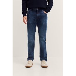 5-Pocket-Jeans Bugatti "Basic Essential", Herren, Gr. 36, Länge 34, 396, dunkelblau, 97% Baumwolle, 3% Elasthan, Jeans 5-Pocket-Jeans, Authentic Denim