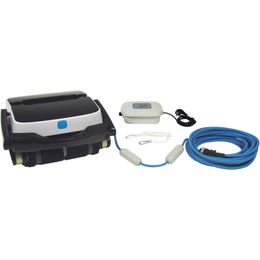 Poolroboter Ubbink "Robotclean 3 Plus", schwarz-wei&szlig; (schwarz, wei&szlig;), B:43cm H:22cm L:47cm, Kunststoff, Poolbodensauger, f&uuml;r Reinigung von Boden, Wand und Wasserstandslinie