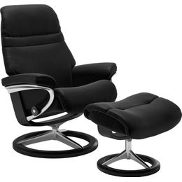 Relaxsessel stressless "Sunrise", schwarz (schwarz paloma), B:92cm H:105cm T:80cm, Leder BATICK: BATICK ist ein leicht korrigiertes, durchgef&auml;rbtes und genarbtes M&ouml;belleder, bei dem die meisten Unebenheiten und Spuren in der Regel entfernt wurden.;Leder PALOMA: PALOMA ist ein durchgef&auml;rbtes Semianilin-M&ouml;belleder mit nat&uuml;rlicher Narbung.;ROHLEDER Stoff Q2 FARON: Ein fester zuverl&auml;ssiger Boucl&eacute; mit 