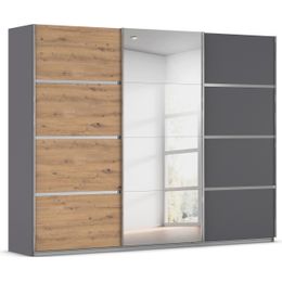 Kleiderschrank Rauch "Schwebetürenschrank OTTO´s Choice Garderobe Schrank TOP ANGEBOT Avola", grau (graumetallic, eiche artisan, leisten chrom), B:271cm H:210cm T:62cm, Holzwerkstoff, Schränke, mit eleganten Zierleisten in Chrom, Schwarz oder Weiß MADE IN GERMANY