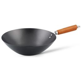 Wok KEN HOM "Classic", grau (anthrazit), H:11cm &Oslash;:31cm, Pfannen, Wok, &Oslash; 31 cm
