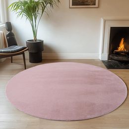 Teppich Ayyildiz Teppiche "JOY 1400", rosa, H:11mm &Oslash;:200cm, Polyester, Teppiche, Teppich, uni Kurzflor, Wohnzimmer, viele Gr&ouml;&szlig;en