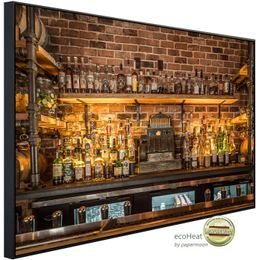 papermoon Infrarotheizung "Vintage Prohibition Bar", bunt (kunstmotiv im aluminiumrahmen), B/H/T: 100cm x 60cm x 3cm, 600 W, Heizk&ouml;rper, sehr angenehme Strahlungsw&auml;rme