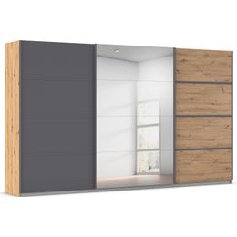 Kleiderschrank Rauch "Schwebetürenschrank OTTO´s Choice Garderobe Schrank TOP ANGEBOT Avola", beige (eiche artisan, graumetallic, leisten graumetallic), B:360cm H:210cm T:62cm, Holzwerkstoff, Schränke, mit eleganten Zierleisten in Chrom, Schwarz oder Weiß MADE IN GERMANY