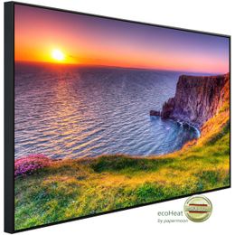 papermoon Infrarotheizung "Sonnenuntergang an den Moher Cliffs", bunt (kunstmotiv im aluminiumrahmen), B/H/T: 100cm x 60cm x 3cm, 600 W, Heizk&ouml;rper, sehr angenehme Strahlungsw&auml;rme