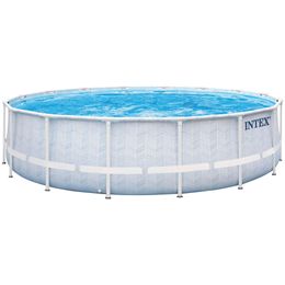 Framepool Intex "CHEVRON PRISM PREMIUM", blau, H:122cm Ø:488cm, Schwimmbecken, Ø 488 x 122 cm
