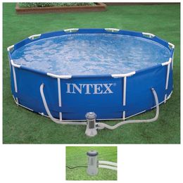 Framepool Intex "Metal Frame", blau, H:76cm Ø:366cm, Schwimmbecken, ØxH: 366x76 cm