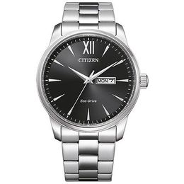 Solaruhr Citizen, silber (silberfarben, schwarz), Armbanduhren, Herren, Armbanduhr, Herrenuhr