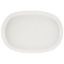 Servierplatte Creatable "Uno, Servier-Platte oval", weiß, Steinzeug, Servierplatten, Servierplatte, Seidenmatte Spezialglasur, Harmonisch ausbalanciert