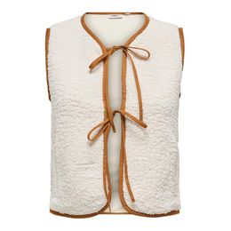 Only Petite Weste 'ONLAGATE' Damen Gr&ouml;&szlig;e XS creme / cognac