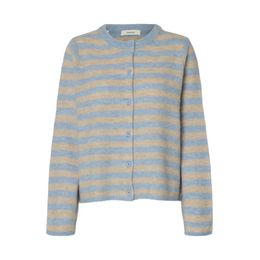 Selected Knit Cardigan 'SLFLULU' female Beige, Blue size XXL