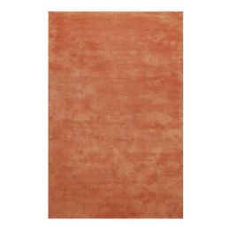 Teppich HOMIE LIVING "Sienna", orange, B:70cm H:20mm L:140cm, Polyester, Teppiche, Teppich, Hochflor, Microfaser, uni, weich & kuschelig, Wohnzimmer, Schlafzimmer