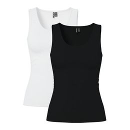 Pieces Top 'PCAmelia' female Black, White size M
