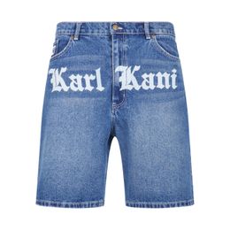 Shorts Karl Kani "Karl Kani Herren Karl Kani OG Old English Denim Shorts", Herren, Gr. 40, Normalgrößen, vintage indigo, 100% Baumwolle, loose fit, Hosen
