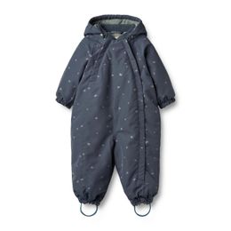 Jumpsuit Wheat "Wheat Snowsuit Adi", M&auml;dchen, Gr. 98, graublau, 100% Nylon, unifarben, normal, Overalls Jumpsuit