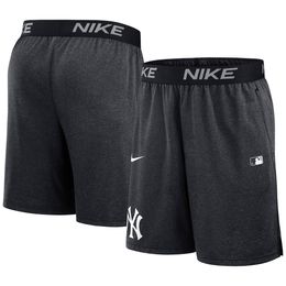 Sporthose Nike "Nike Shorts New York Yankees Nike AC DF Knit", Mädchen, Gr. XL, US-Größen, grau, 100% Polyester, Hosen