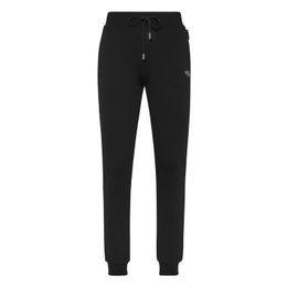 Jogginghose Philipp Plein "Iconic Plein", M&auml;dchen, Gr. S, US-Gr&ouml;&szlig;en, 02, schwarz, Obermaterial: 100% Baumwolle, Hosen Jogginghose