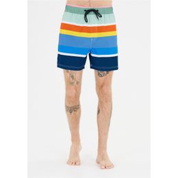 Badeshorts CRUZ "Toby", Herren, Gr. L, US-Gr&ouml;&szlig;en, blau (blau, orange), Elasthan, Polyester, bedruckt, mehrfarbig, Badehosen Badeshorts, im l&auml;ssigen Print-Design
