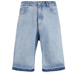 Shorts 2Y STUDIOS "2Y Studios Joran Open Hem Baggy Shorts", Herren, Gr. 28, Normalgrößen, ice blau, 100% Baumwolle, unifarben, loose fit, Hosen Shorts