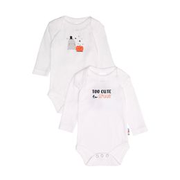 Body Liliput "Spook", Jungen, Gr. 86/92, EURO-Gr&ouml;&szlig;en, wei&szlig;, 100% Baumwolle, bedruckt, kurz, Rundhals, Bodys Body, mit praktischen Druckkn&ouml;pfen