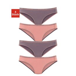 Slip Lascana, Damen, Gr. 32/34, beige (taupe, rosé), Jersey, Obermaterial: 92% Baumwolle, 8% Elasthan (LYCRA), unifarben, Unterhosen, aus elastischer Baumwoll-Qualität