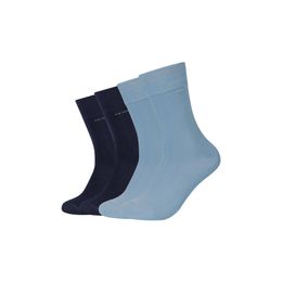 Socken Camano "ca-soft", Damen, Gr. 39 (42), ashley blau, Baumwollmischung, unifarben, normal, Socken Socken, mit verstärktem Fersen- und Zehenbereich