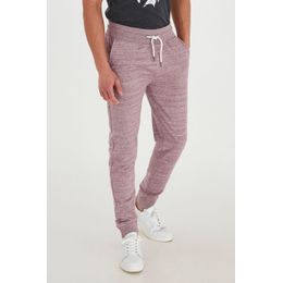 Jogginghose Blend "BHHenny", Herren, Gr. L, US-Größen, rot (wine rot), Sweatware, 60% Baumwolle, 40% Polyester, regular fit lang, Hosen Jogginghose, Sweatpants mit Gummi-Patch
