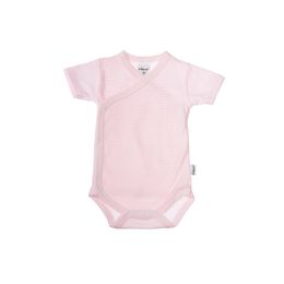 Wickelbody Liliput, Jungen, Gr. 44, EURO-Gr&ouml;&szlig;en, rosa (wei&szlig;, rosa), 100% Baumwolle, bedruckt, Bodys, mit praktischer Druckknopfleiste